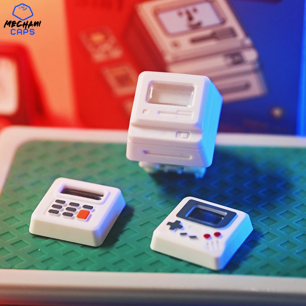 Retro 3-in-1 Game Boy/Calculator Interchangeable Key Caps - Mechani Caps